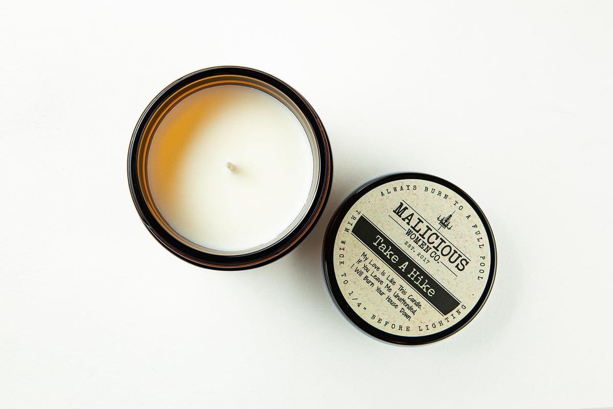 Malicious Women Co - Taurus Zodiac Soy Candle, 9oz, Handmade Organic Wax, Fig, Cedar & Moss Scent, Astrology Gift for Women, Natural Candle, Vegan, Clean Burning, Aromatherapy, Relaxation, Home Décor