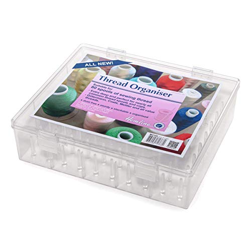 Hemline Extra Large Clear Thread Organizer - Holds Up to 80 Spools