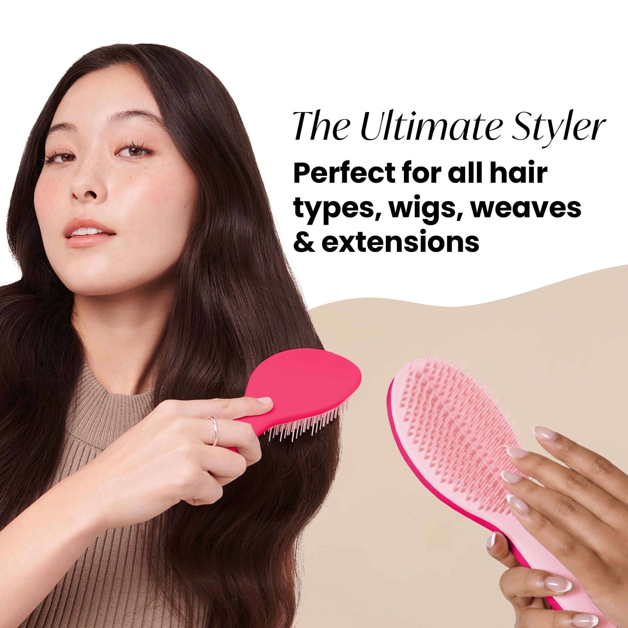 Tangle Teezer The Ultimate Styler Hair Styling Brush for Dry Styling, Maintains, Blends & Adds Volume, Texture & Shine, Sweet Pink
