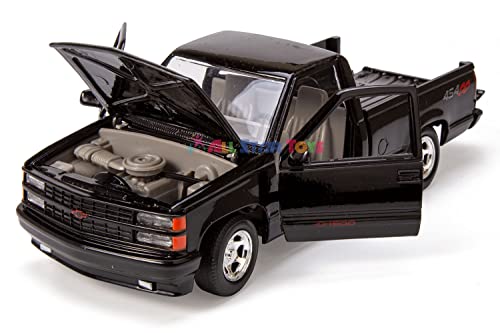 Motormax 1992 Chevy 454SS Pickup Truck 1/24 Scale Diecast Model Car Black