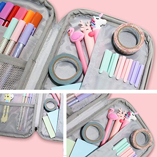 Bardic Pen Pencil Case Black White Cow Print Makeup Brush Bag Travel Organizer Cosmetic Pouch Passport Holder for Men Women