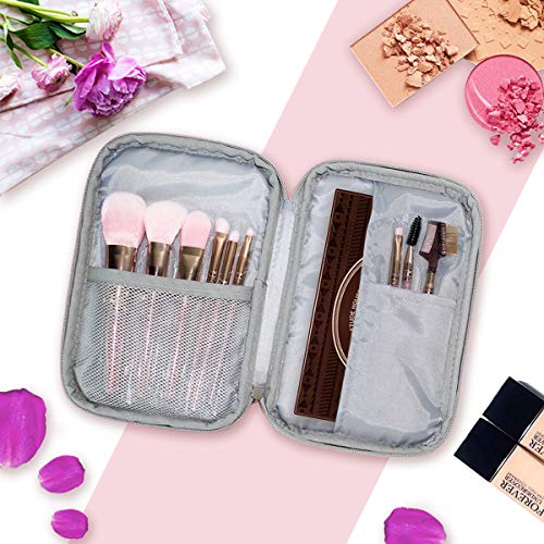 Bardic Pen Pencil Case Black White Cow Print Makeup Brush Bag Travel Organizer Cosmetic Pouch Passport Holder for Men Women