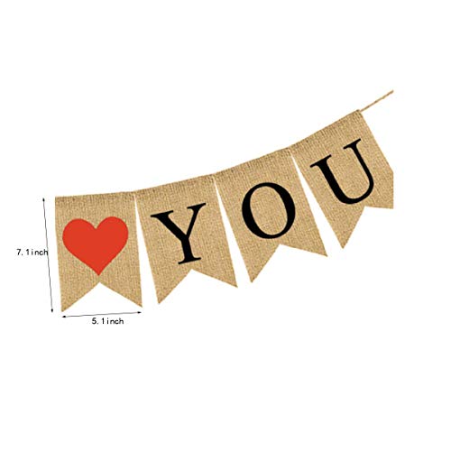 WE WILL MISS YOU Burlap Banners Decor(5.1X7.1INCH) Bunting Engagement| Marriage |Proposal Anniversary Party Decorations Supplies(MISS YOU)