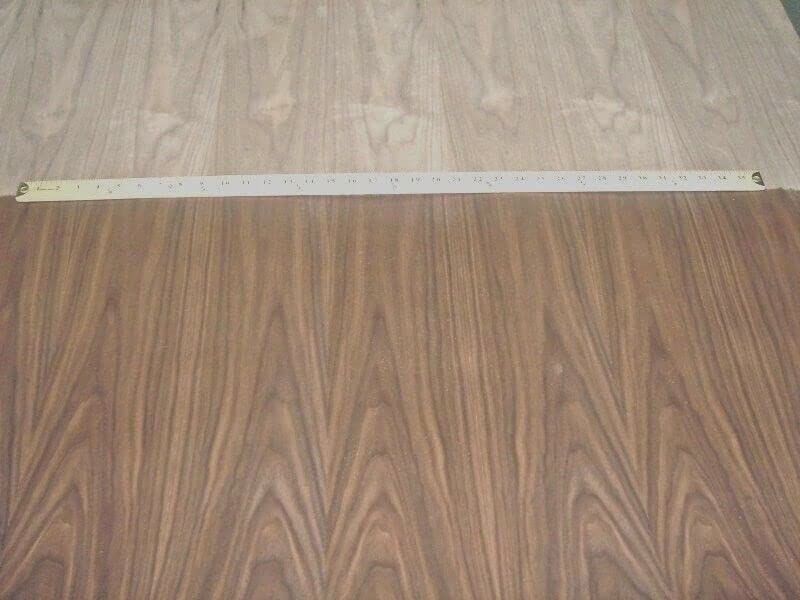Walnut Wood Veneer 48" x 96" with Dark Brown Paper Backer 4' x 8' x 1/40" Thick
