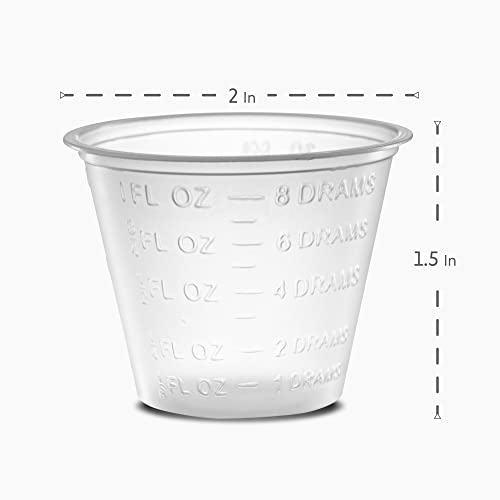 (300 Count 1oz) Disposable Medicine Cups with Embossed Measurements Marking, for liquid and dry medication, By Care Plus