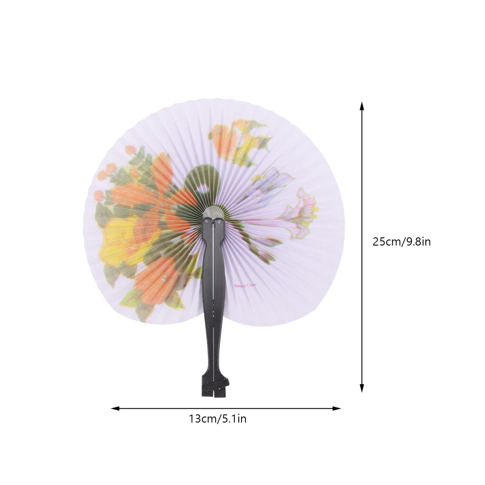 jojofuny 6 Pcs Folding Small Fan Foldable Miss Paper White Fan