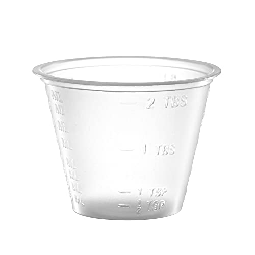 (300 Count 1oz) Disposable Medicine Cups with Embossed Measurements Marking, for liquid and dry medication, By Care Plus