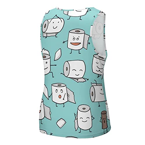 BAIKUTOUAN Toilet Papers Rolls Men's Summer Tank Tops Sleeveless Casual Classic T Shirts Athletic Tee