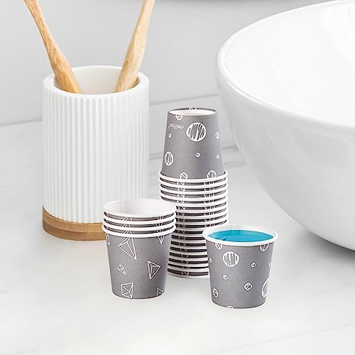 JOLLY PARTY 2 oz Small Paper Cups,360 Pack Bathroom Cups, Mouthwash Cups, Disposable Mini Paper Cups for Bathroom, Paper Sampling Cup
