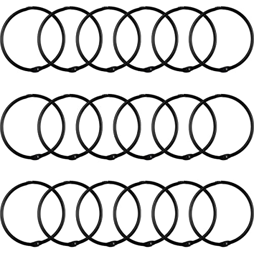 Shower Curtain Rings,18 Pack Rust Proof Black Metal Matte Curtain Hooks Easy Glide Anti-Drop Rustproof Shower Curtain Hooks for Bathroom Shower Rod Home and Hotel Use