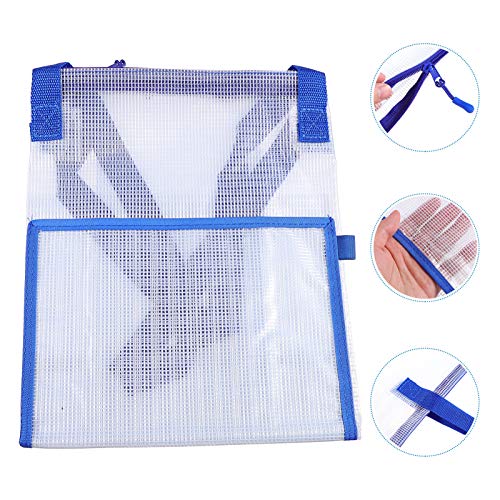 Healifty Art Portfolio Tote Bag PVC Waterproof Painting Board Storage Bag Drawing Tools Carry Bag for Bulletin Boards Artwork Charts and Teaching Material Blue