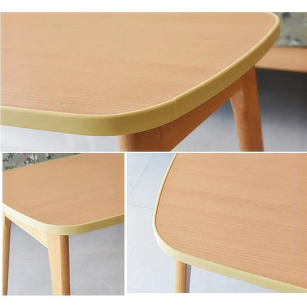 homeemoh U-Shape Edge Banding Self Adhesive Veneer Edging Trim 40mm x 5m Furniture Edge Protector for Table Cabinets Shelves