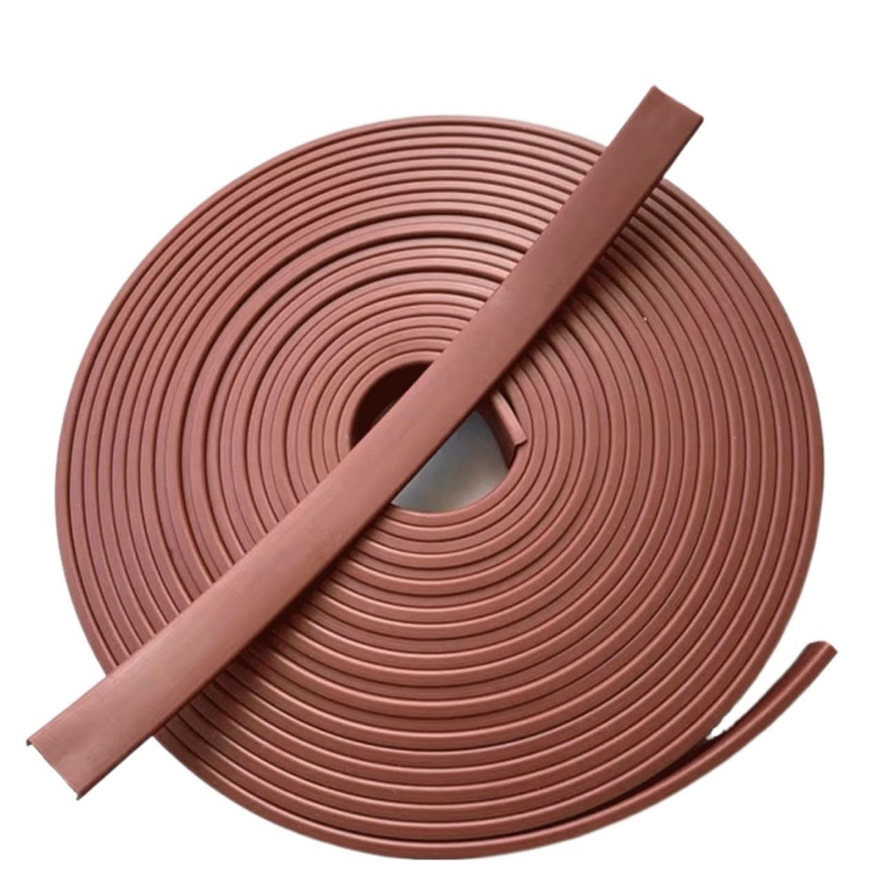 ZINGINGEN U-Shape Flexible Furniture Edge Banding,TPE Self Adhesive Veneer Edging Strip,DIY Furniture Edge Protector Trim for Cabinet Restoration (Color : Brown, Size : 5M_18MM)