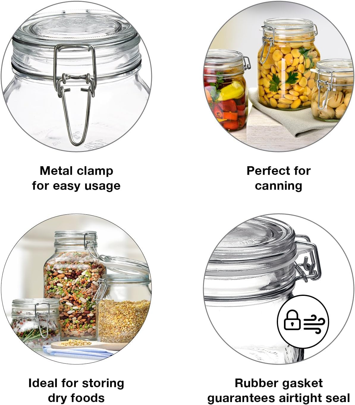 Bormioli Rocco 1234 Fido Clear Jar, 6.75 Oz, 6.75 Ounce