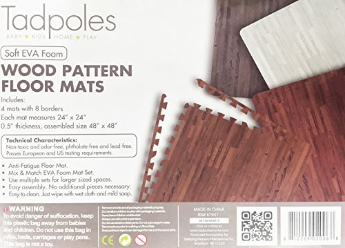 Tadpoles Natural Wood Grain Playmat Set