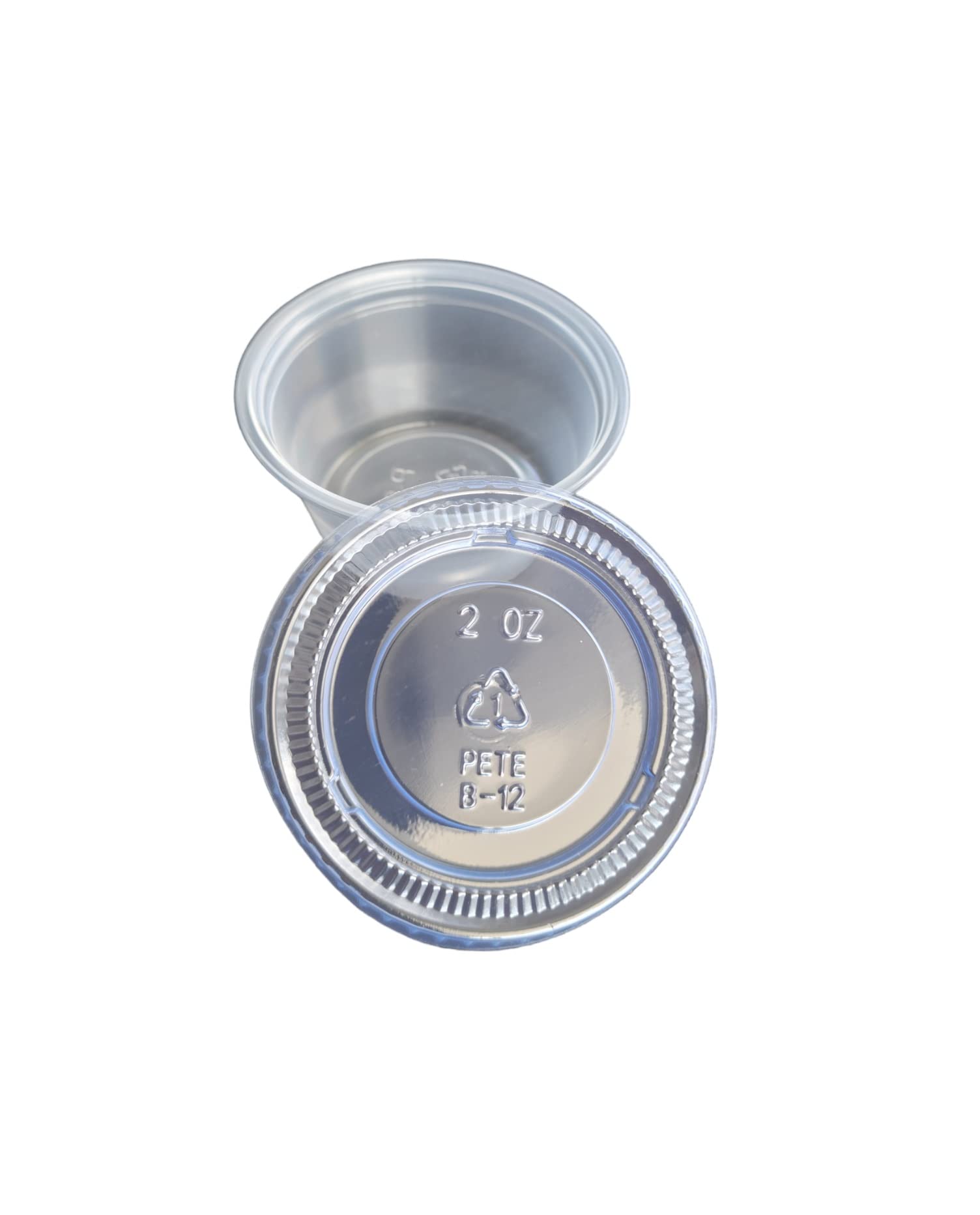 Popular Shop Stop 100 count, 2 oz Disposable Cups with Snap On Lids Great for Condiments, Jello Shots, Sauces Ketchup, Liquids and Small Food Portions