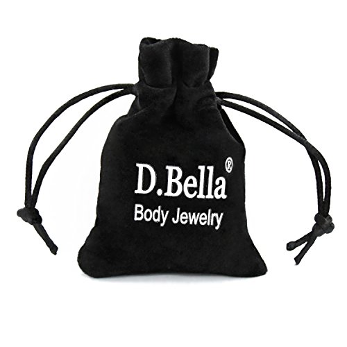 D.Bella Nose Studs - Surgical Steel L-Shaped Nose Ring, 20G, Taurus