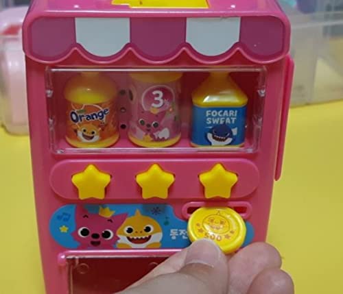 Kids Baby Cute Shark Family Mini Drink Vending Machine Toy+2Cheese#.3 Tissue