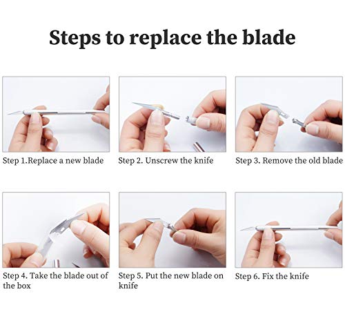Jetmore 63 Pack Exacto Knife Craft Knife Kit with 60 PCS Hobby Knife Replacement Blades , Hobby Knife Precision Knife Exacto Knife Set for DIY Craft, Scrapbooking, Art Work Cutting