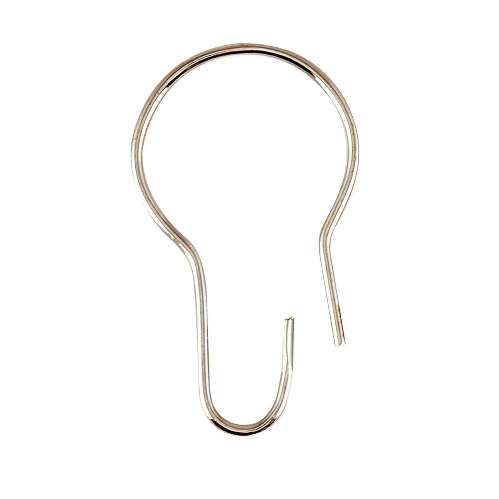 EZ-FLO 15105 Bathroom Shower Curtain Rings, Pack of 24, Nickel-Plated Steel
