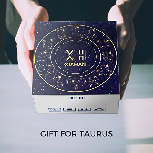 XIAHAN Taurus Stemless Wine Glass, Zodiac Gift Water Cup, Glass Cup, Coffee Cup, Gift for Men and Women