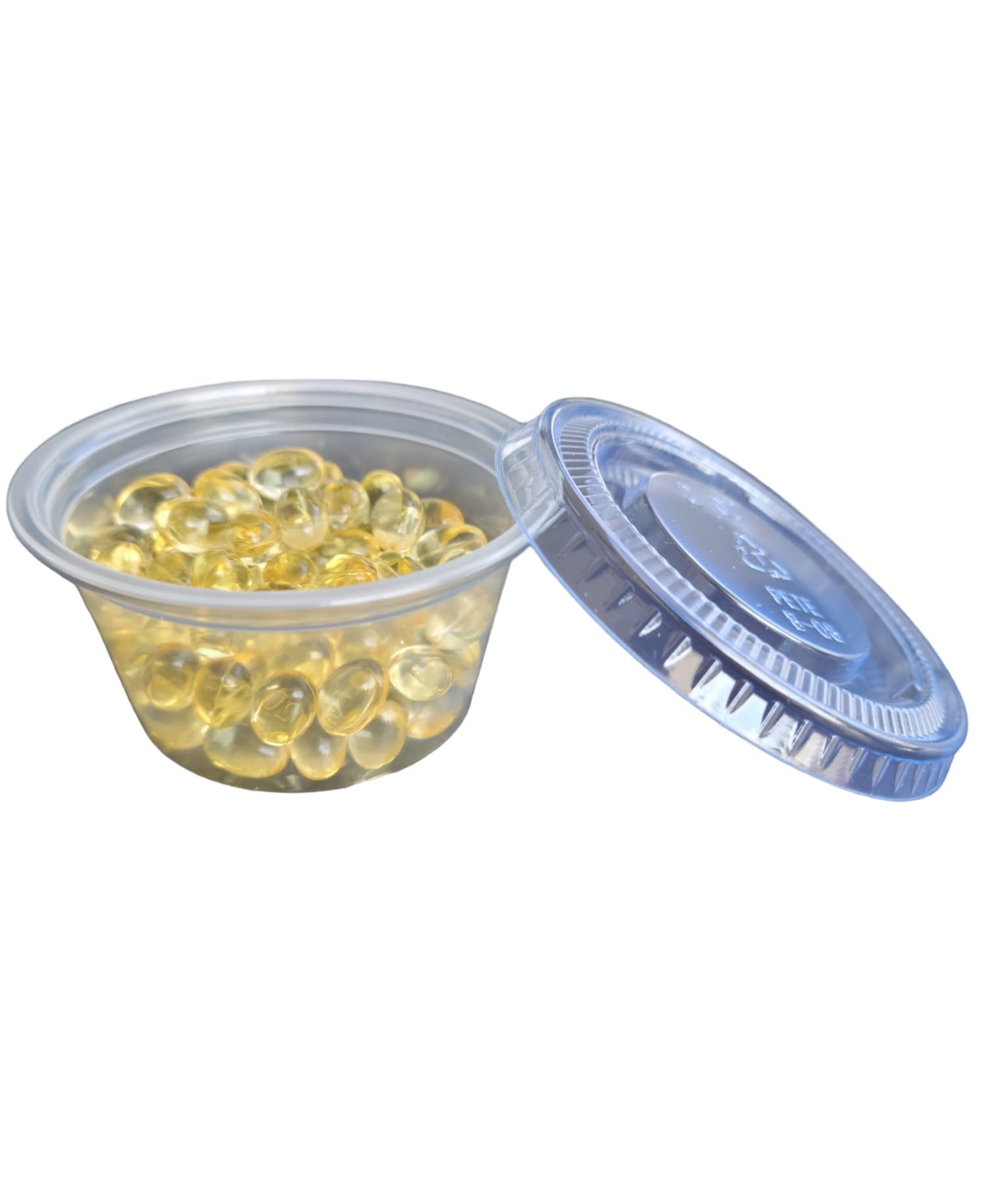 Popular Shop Stop 100 count, 2 oz Disposable Cups with Snap On Lids Great for Condiments, Jello Shots, Sauces Ketchup, Liquids and Small Food Portions