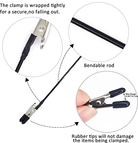 Yocoolfun Model Painting Stand Base Holder and 12PCS Bendable Alligator Clip Stick Set Modeling Tools for Airbrush Hobby Model Parts