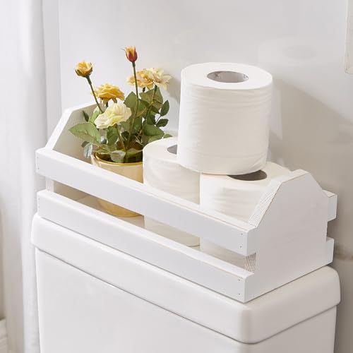 Roeveca Toilet Tank Tray Basket Toilet Paper Storage Farmhouse Decor Toilet Tank Topper Bathroom Storage Organizer Bathroom Organizer Countertop Container