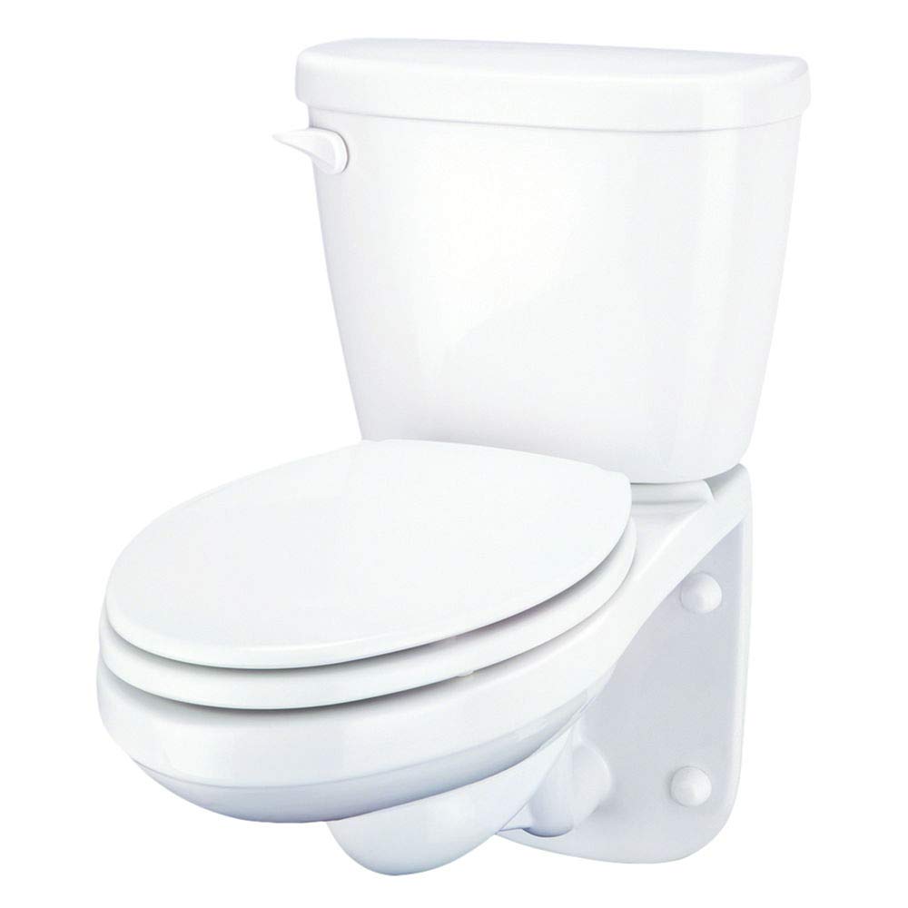 Maxwell 1.28gpf Wall Hung Back Outlet Combo: 21-970 Bowl w/ 28-970 Tank White