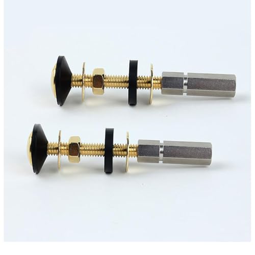 MUHBIJO Toilet Tank to Bowl Bolt Kits Toilet Seat Screws for Tank Solid with Extra Long Nuts Easy to Install and Double Gaskets for Fastening No Leakage (2)
