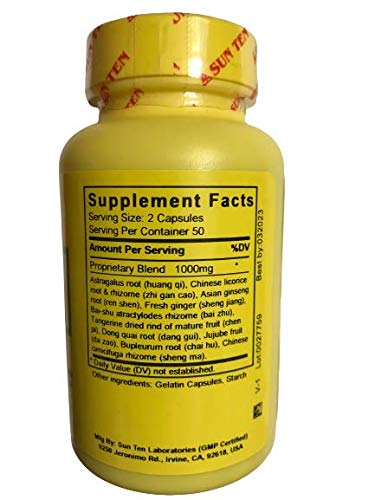 Sun Ten - Ginseng & Astragalus Combination Capsules/Bu Zhong Yi Qi Tang/補中益氣湯