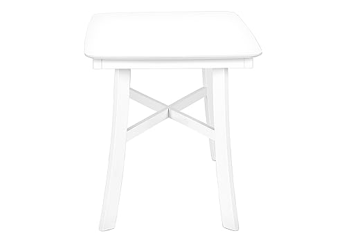 Monarch Specialties 1323, 48" Rectangular, Small, Kitchen, Room, White, Wood Legs Dining Table-36"X 48" Veneer Top, 47.25" L x 35.5" W x 29.5" H