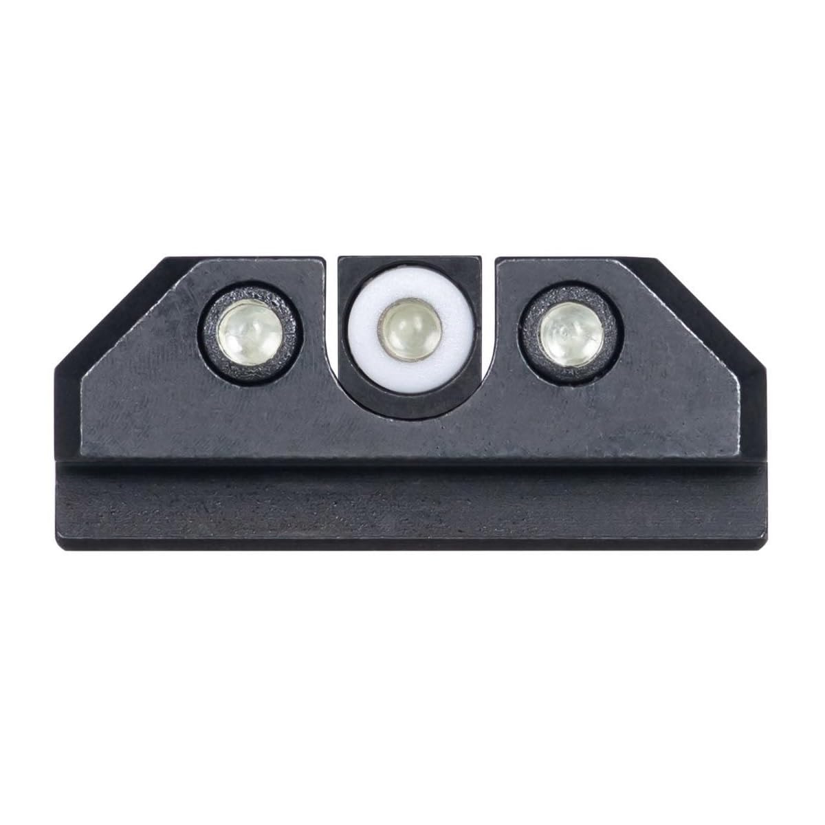 Night Fision Standard Height Perfect Dot Tritium Night Sight Set Compatible with Taurus G3C/GX4, White Front Ring, U Notch Black Rear Rings