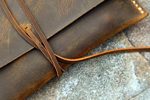 Personalized Distressed Leather Pencil Pouch/Retro Leather Pen Pencil case/Small Cosmetic Bag PP05SS