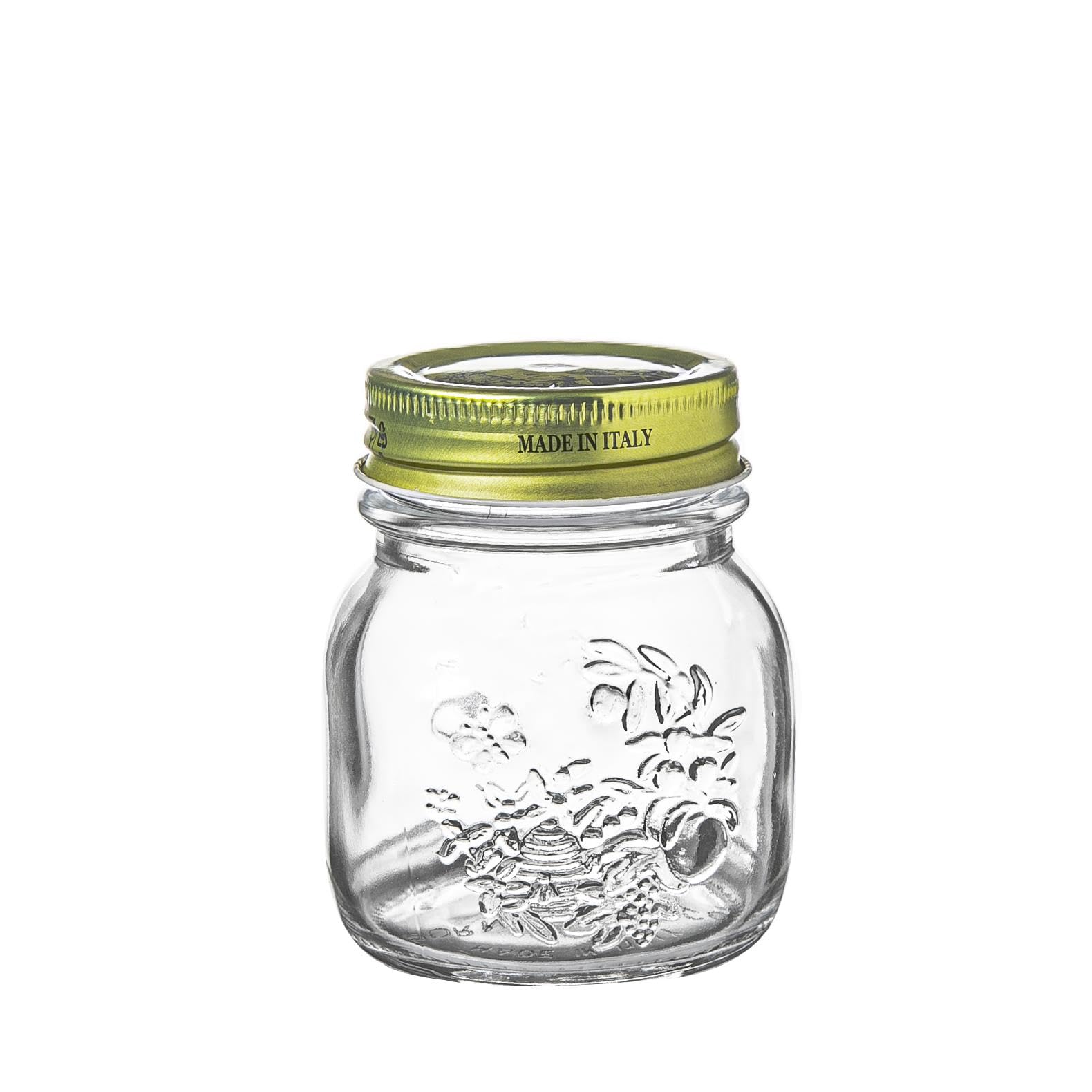 Bormioli Rocco Set Of 4 Food Preserve Jars With Airtight Screw Lid From Quattro Stagioni
