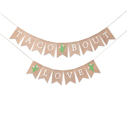 Taco Bout Love Burlap Banner - Taco Bout Love Couples Bridal Shower, Taco Bar Sign, Taco Burlap Banner, Fiesta Bachelorette Party Banner, Fiesta Bridal Shower Decorations, Mexico Bachelorette Theme
