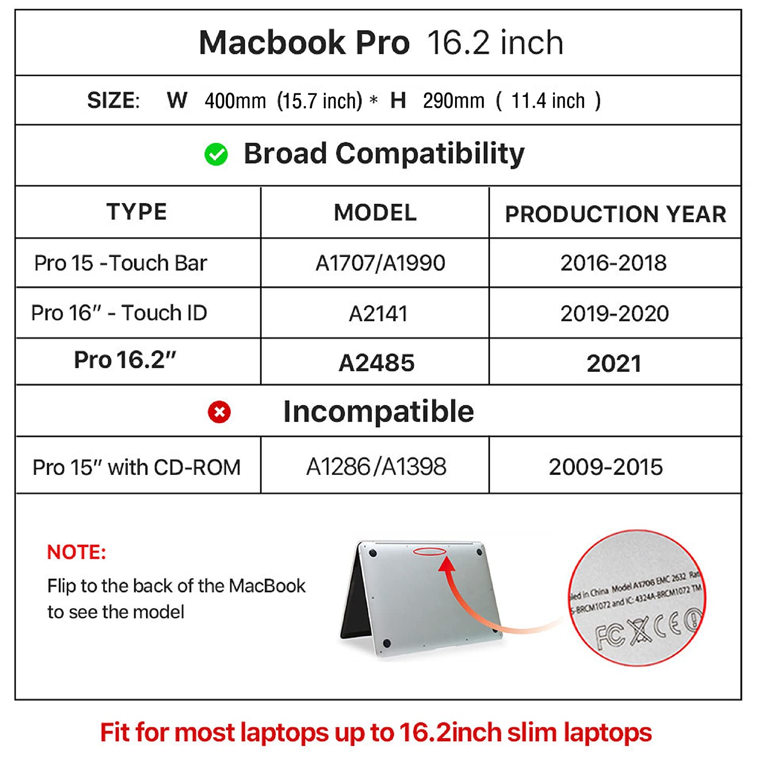CataPurus Top Grain Leather 16.2" Slim PC Sleeve Case, Solid Vintage Design, Handmade, Compatible with MacBook Pro 16.2" A2485 M1 Max 15" Touch Bar A2141 A1707 Pro 16" Touch ID A1990, Brown 16.2 Inch