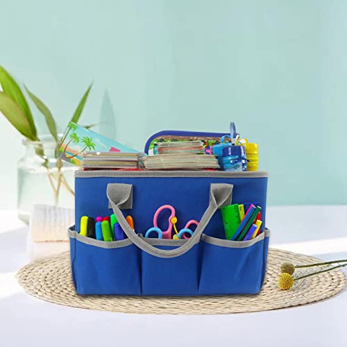 Portable Desktop Tote and Stock Organizer,Craft Storage Tote Bag, Journal Caddy,Office Desk Organizer, for Travel Shopping,Crafts Makeup Paper