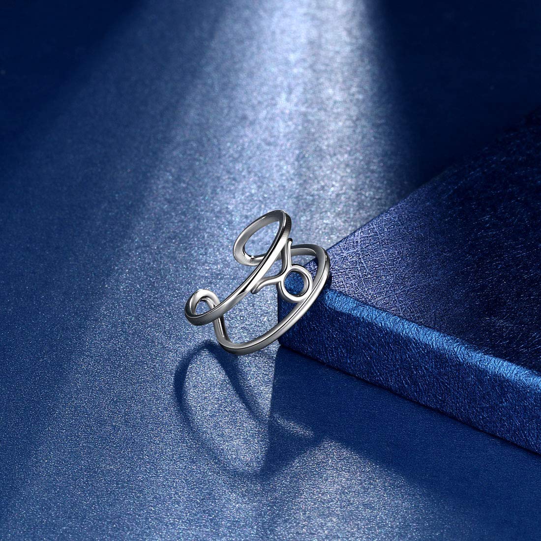 beautlace Taurus Adjustable Ring Constellation Astrology Silver Plated Opening Statement Horoscope Zodiac Ring for Women Men Jewelry Gift KR0002J-W