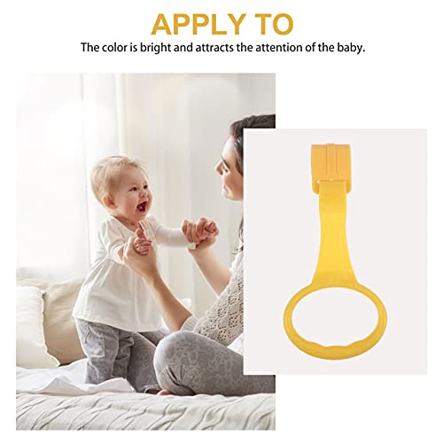 Kisangel Baby Crib Pull Ring Baby Toddler Walking Assistant Pull Up Ring Safety Activity Gym Toys for Baby Toddler Infant Parents Random Color 4pcs