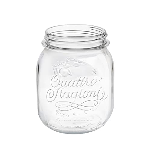 Bormioli Rocco 6164207 Metal Cap Jar, Glas 0.70 Liter, Transparent