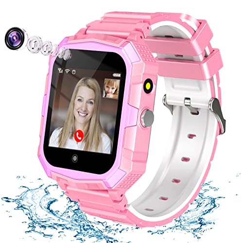 OKYUK Kids Smart Watches Boys Girls Ages 3-15 Kids GPS Tracker Waterproof 1.3 Touchscreen Watch with SIM Card SOS Two Way Call Voice Chat Christmas Birthday Gift for 3-15 Year Old Boys Girls
