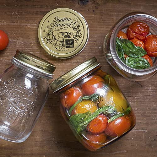 Bormioli Rocco 6164207 Metal Cap Jar, Glas 0.70 Liter, Transparent