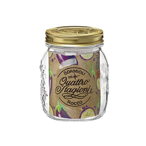 Bormioli Rocco 6164207 Metal Cap Jar, Glas 0.70 Liter, Transparent