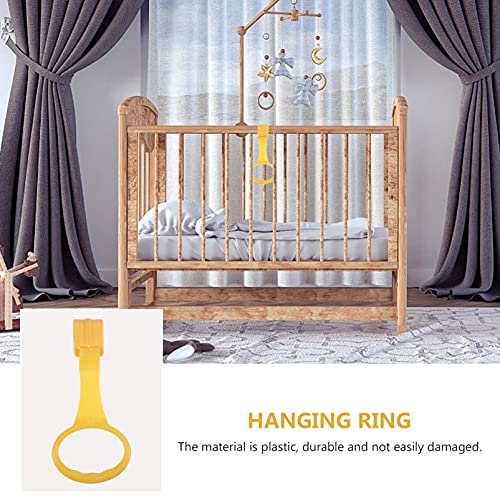 Kisangel Baby Crib Pull Ring Baby Toddler Walking Assistant Pull Up Ring Safety Activity Gym Toys for Baby Toddler Infant Parents Random Color 4pcs