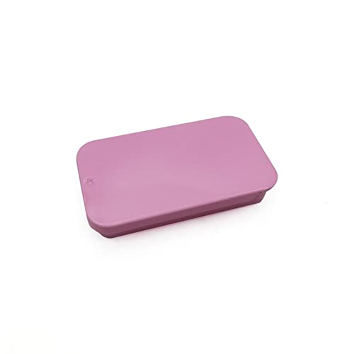 FSYEEL 6 Pieces Mini Metal Slide Top Tin Containers Rectangular Empty Hinged Tins Box, Portable Case for Soap Box Small Storage Kit for Pills Candies and Bead Crafts Storage Home Organizer
