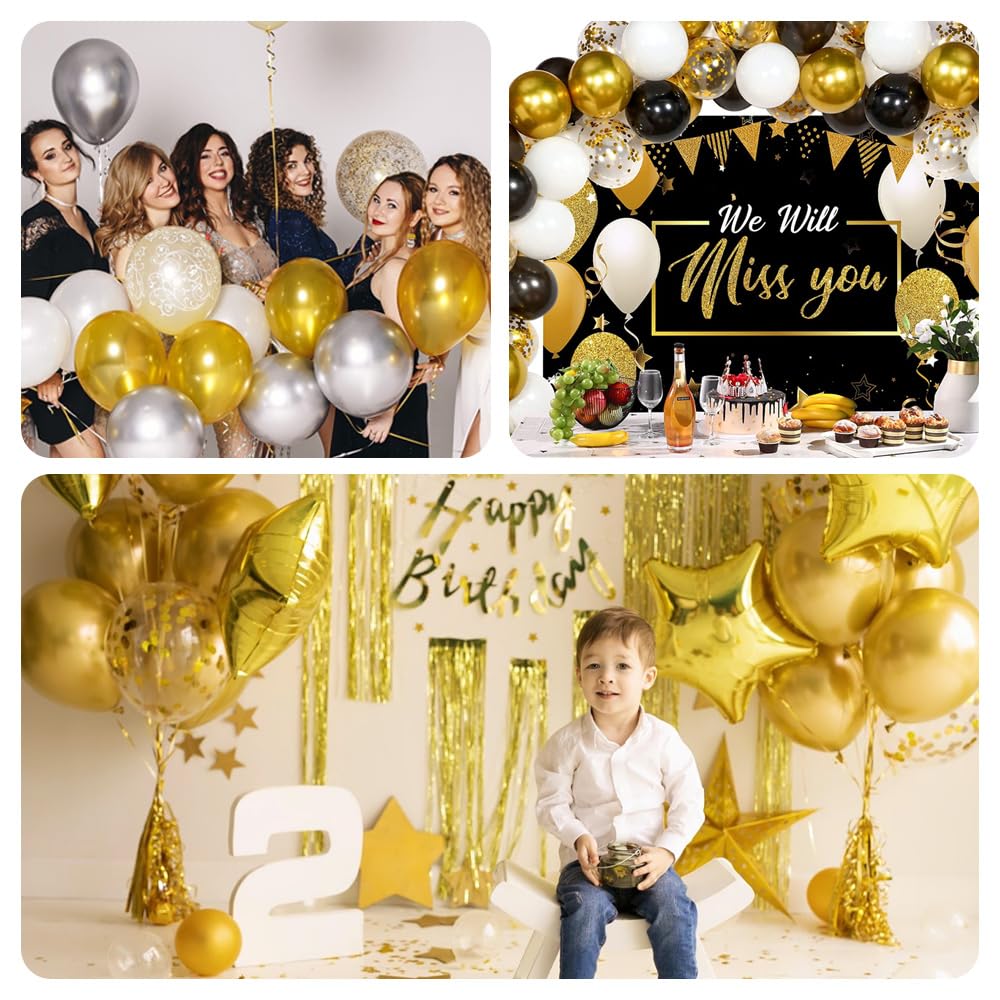 Gold Metallic Balloons - 60pcs, 5 Inch, Golden, For Christmas, Valentine's Day, Parties & More