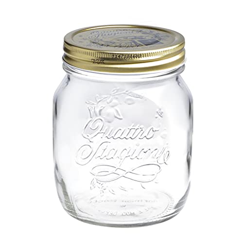 Bormioli Rocco 6164207 Metal Cap Jar, Glas 0.70 Liter, Transparent