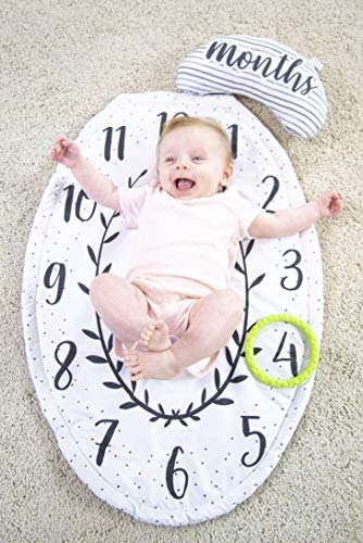 Sassy Tummy Time Play Mat with Large Mirror, Cushioned, Reversible Support Bolster, and Teething Ring, Age 0+