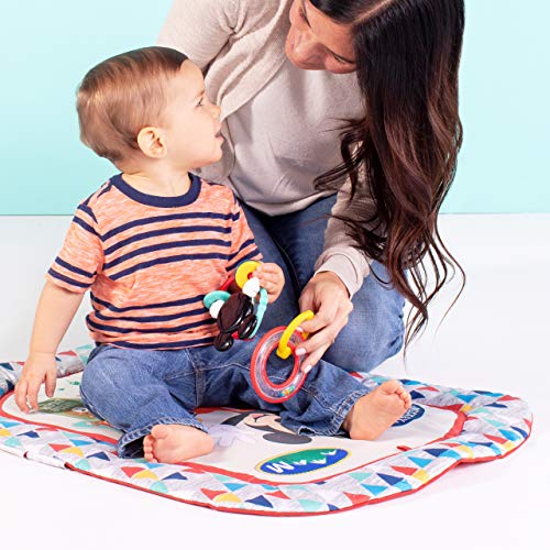 Disney Mickey Mouse Camping with Friends Tummy Time Prop Mat, Ages Newborn +